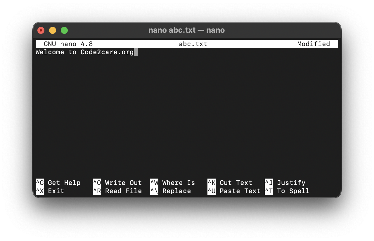 How To Cut Copy And Paste In Nano Text Editor Code2care